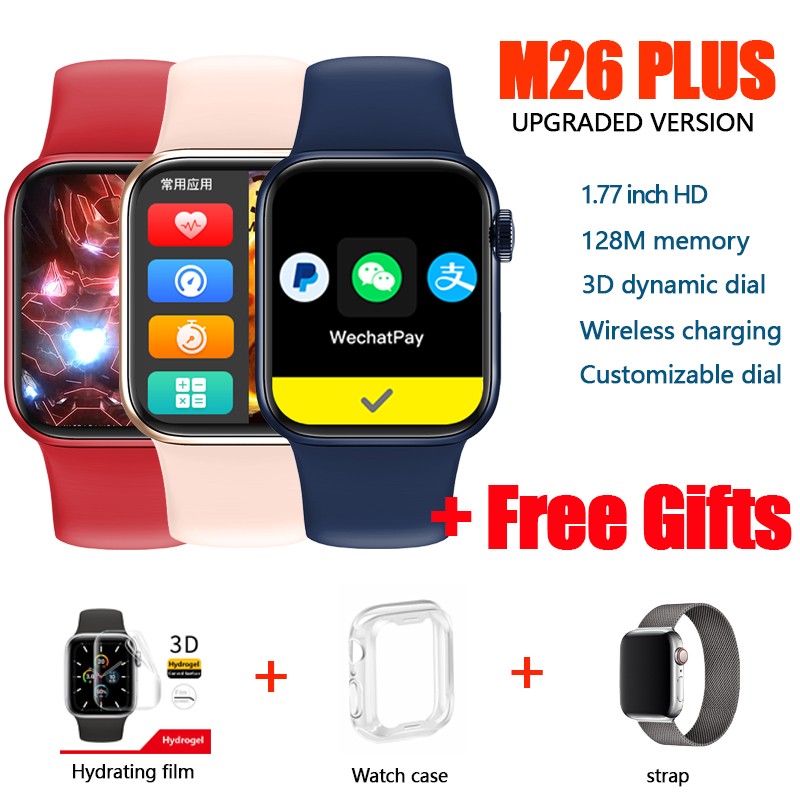 2021 Newest Smart Watch M26 Plus Split Screen Display Full Touch Bake ...