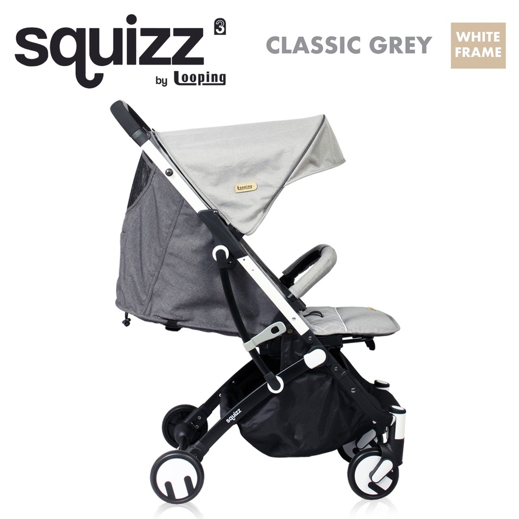 รถเข็นเด็ก Looping รุ่น Squizz 3 สี Classic Grey โครงสีขาว ...