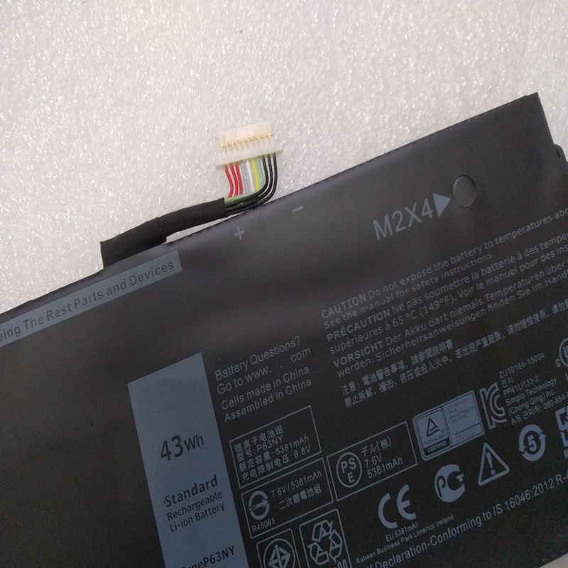 New Original P63NY XCNR3 0XCNR3 Laptop Battery 7.6V 43Wh For Dell ...