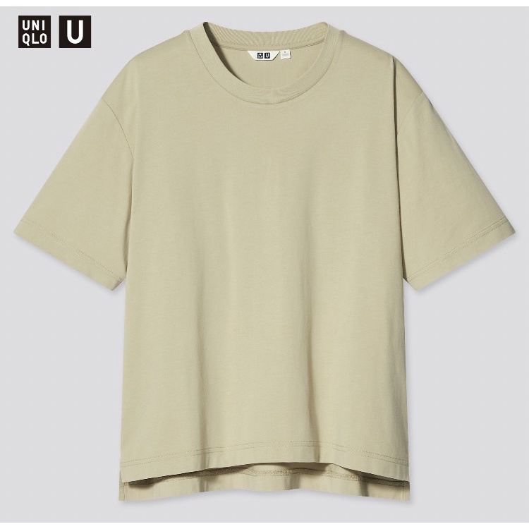 ป้ายไทย เหลือไม่เยอะ รุ่นนิยม Uniqlo U WOMEN เสื้อยืด AIRism คอตตอน ทรง ...