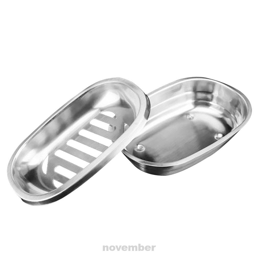 Large Stainless Steel Bathroom Dispensers Storage Rack Deep Soap Dish ...