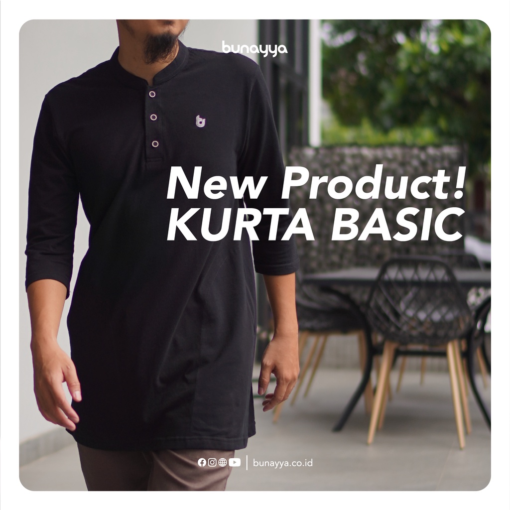 ใหม่ Kurta Basic Bunayya | เสื้อยืด ลาย Kurta | Kurta 3/4 | เสื้อเชิ้ต ...