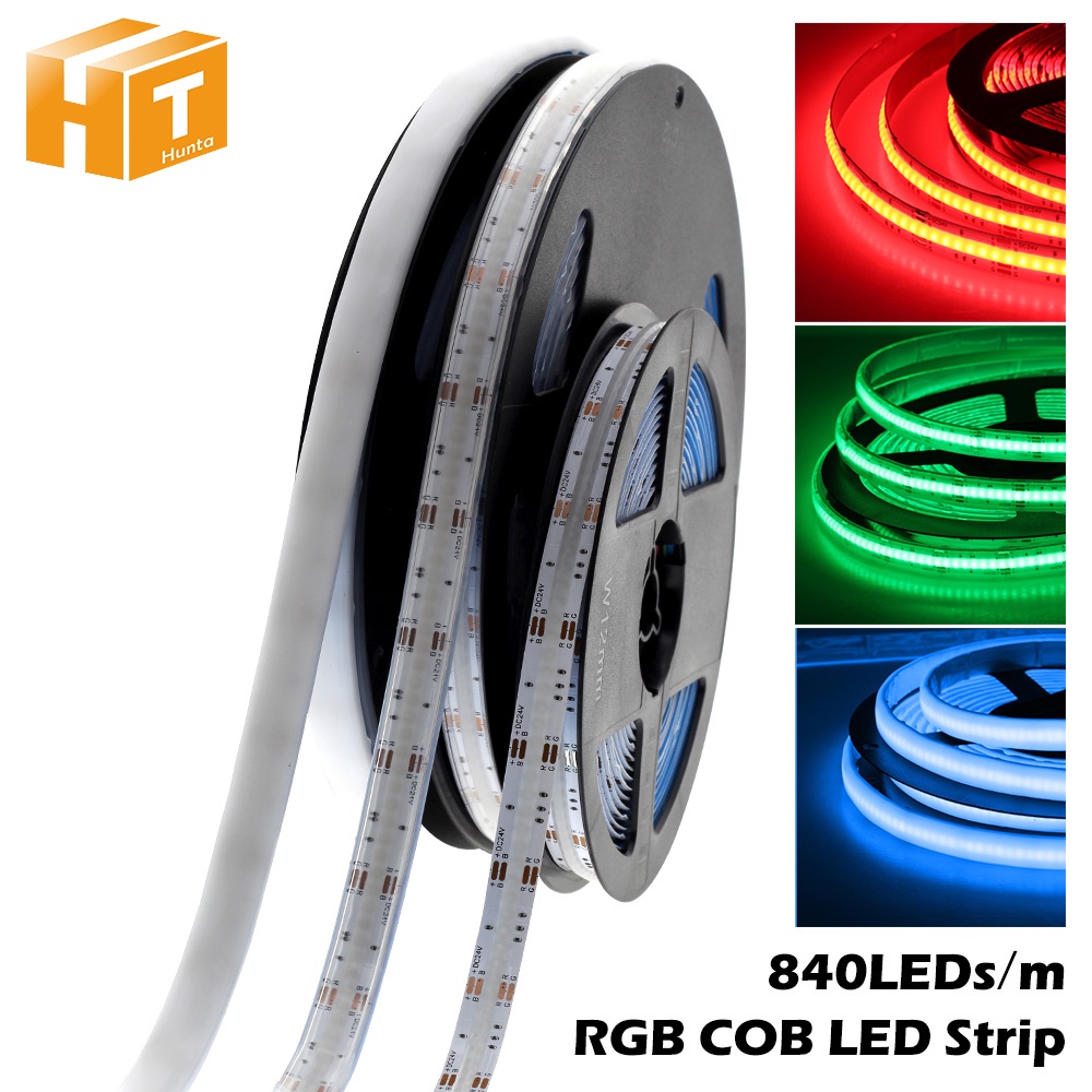 สายไฟ Rgb Cob Led 840 Leds 10มม. Dc12V 24V ความหนาแน่นสูง Ip67 กันน้ํา ...