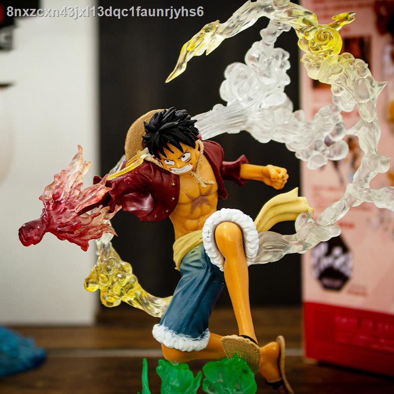 【ตัวละครอนิเมะ】☢ ⊙One Piece Hand-made Fire Fist Luffy Model Decoration ...