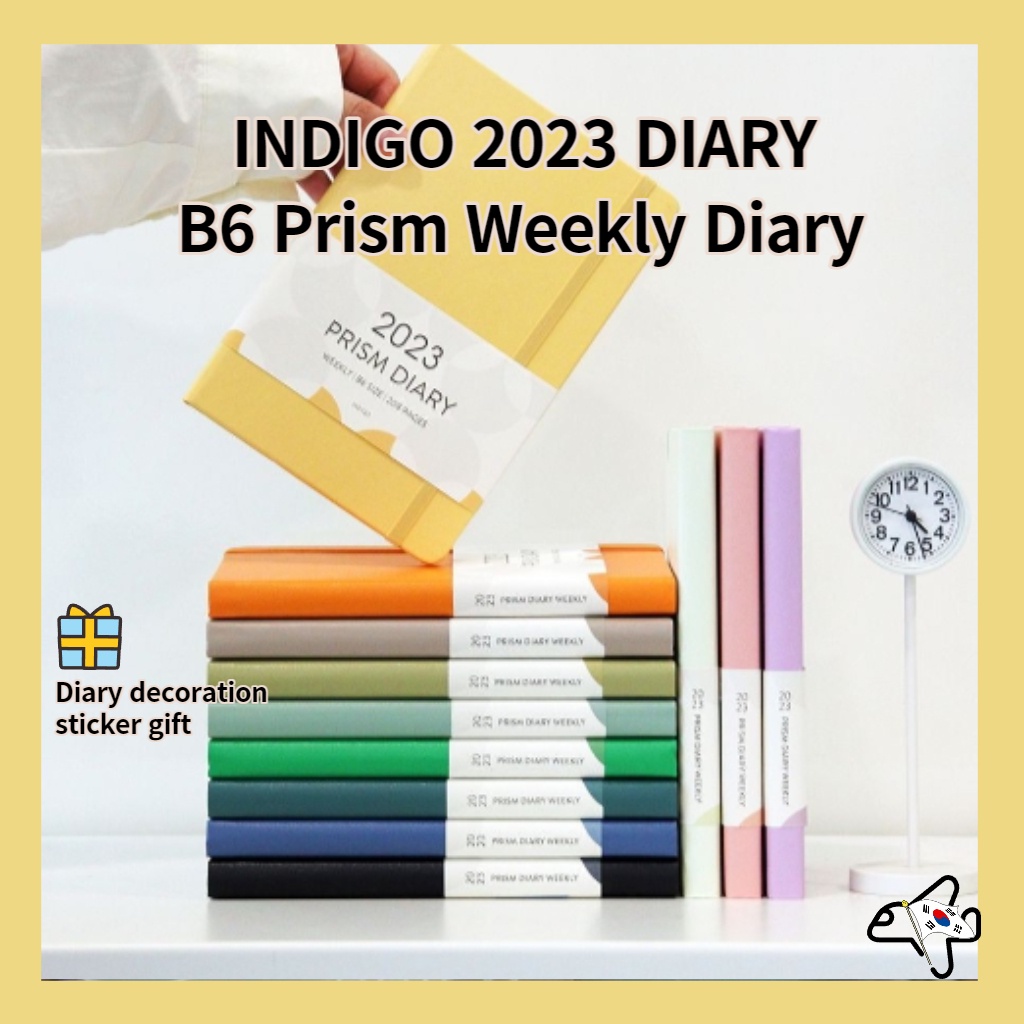INDIGO 2023 DIARY B6 Prism Weekly Diary2023 ไดอารี่เกาหลี ผู้วางแผน แพลนเนอร์รายสัปดาห์ 2023 ...