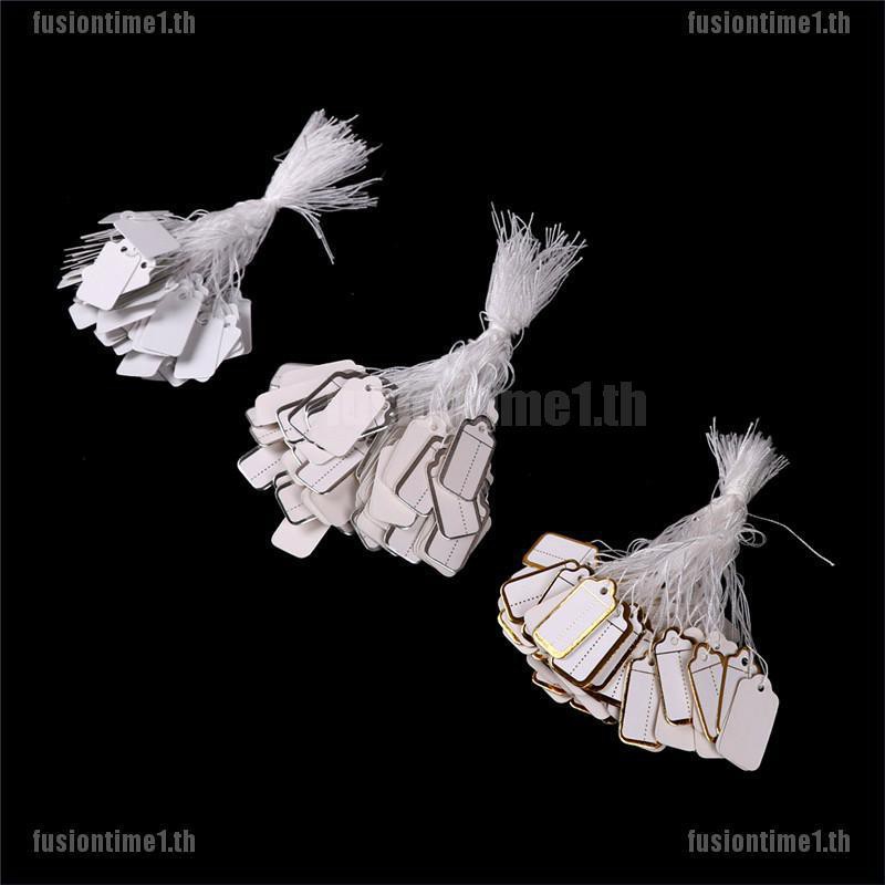 [Fusion] 100X Labels Tie String Strung Price Tickets Jewelry Watch ...