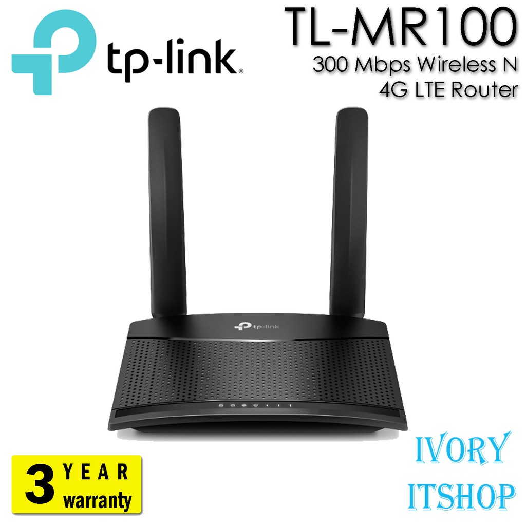 TP Link TL-MR100 300 Mbps Wireless N 4G LTE Router MR100/ivoryitshop ...