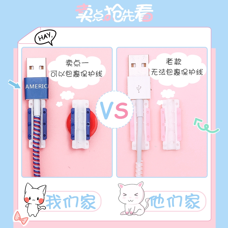 ที่ชาร์จแขนป้องกันแอปเปิ้ลชาร์จสายเคเบิลข้อมูลสำหรับโทรศัพท์มือถือฝา ...