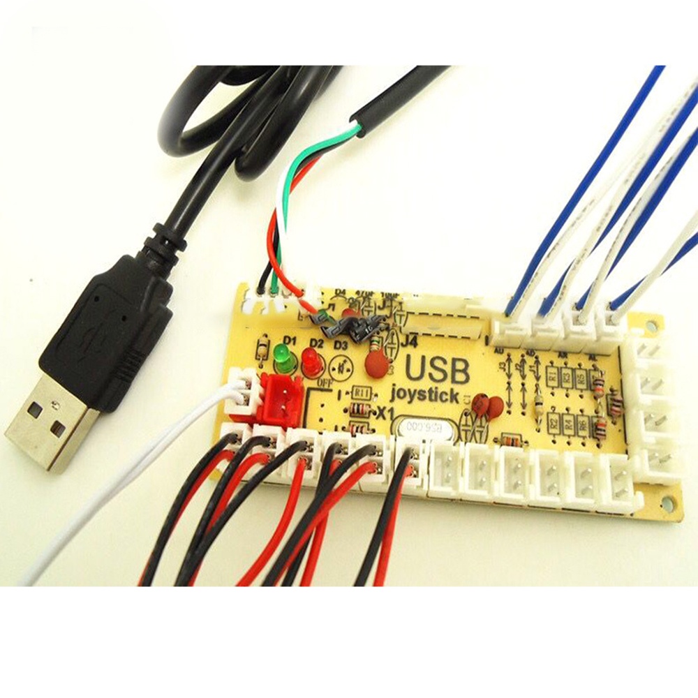 DIY USB Encoder to PC Games Joystick LED Illuminated Push Buttons ...
