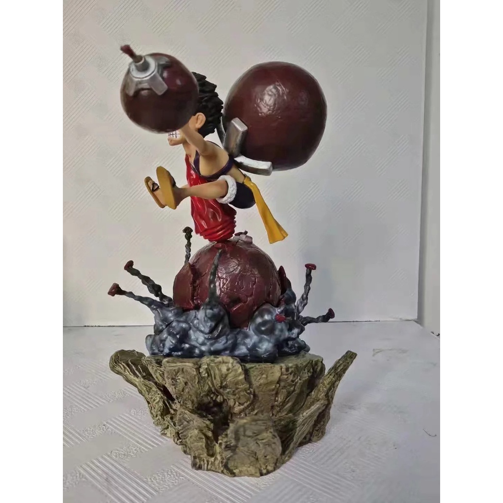 โมเดลฟิกเกอร์ อนิเมะ One Piece GK Hold Bomb Luffy Scene ของเล่นสําหรับ ...