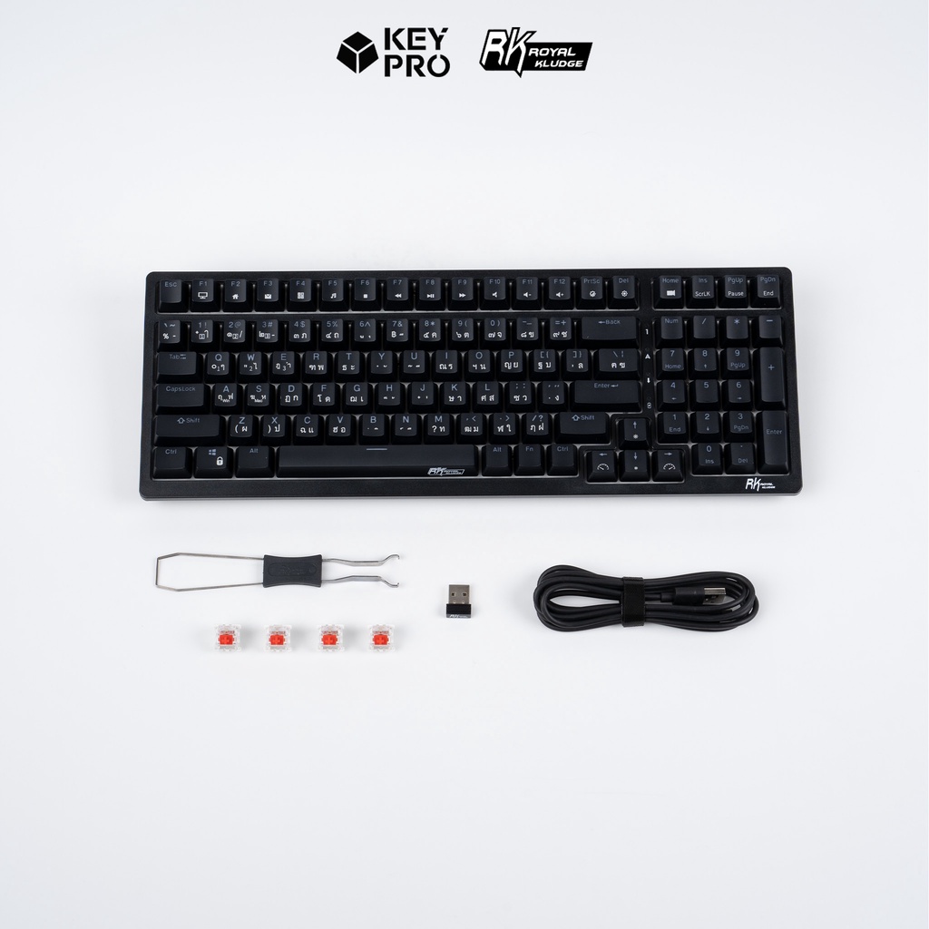 ประกันไทย คีย์บอร์ด Royal Kludge RK98 รุ่น 3 โหมด 2.4gHz Bluetooth RGB Hotswap Mechanical ...