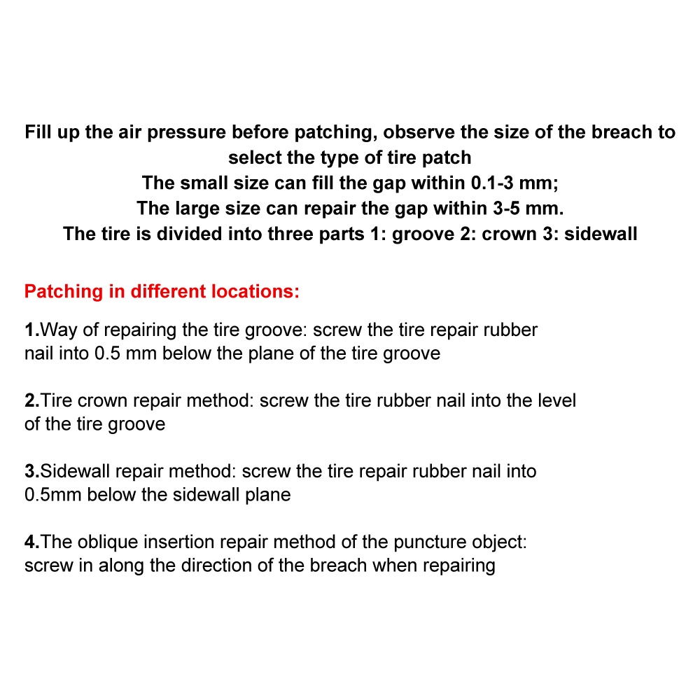 PECHAM 10pcs ตะปูซ่อมยางสูญญากาศ เครื่องมือซ่อมรถยนต์ ชุดเครื่องมือซ่อมแซมยางรถจักรยานยนต์ ...