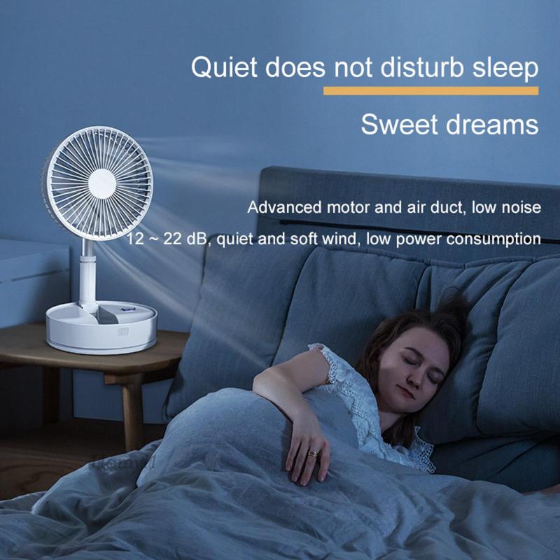 Oscillating Fan Folding Fan 8" Adjustable Height Telescopic for Bedroom ...
