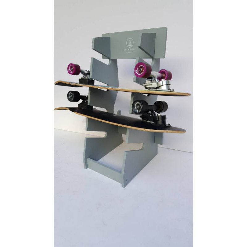Deck-Surf Skate Rack ชั้นวางเซิร์ฟสเก็ตบอร์ด สีเทาอ่อน Gray | Shopee ...