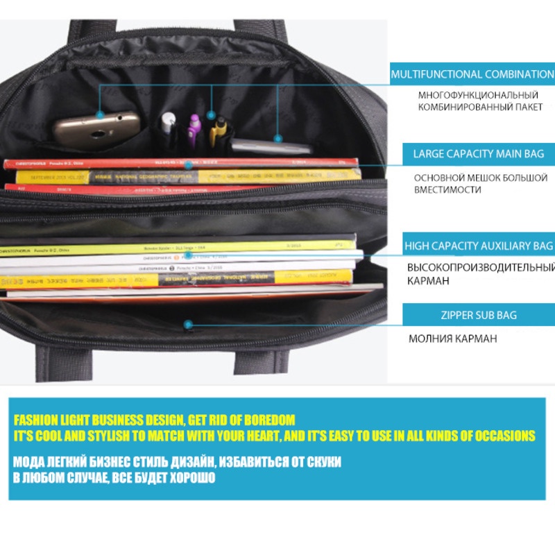BMen39s Laptop Briefcase Brand Men Computer Handbags Waterproof Durable ...