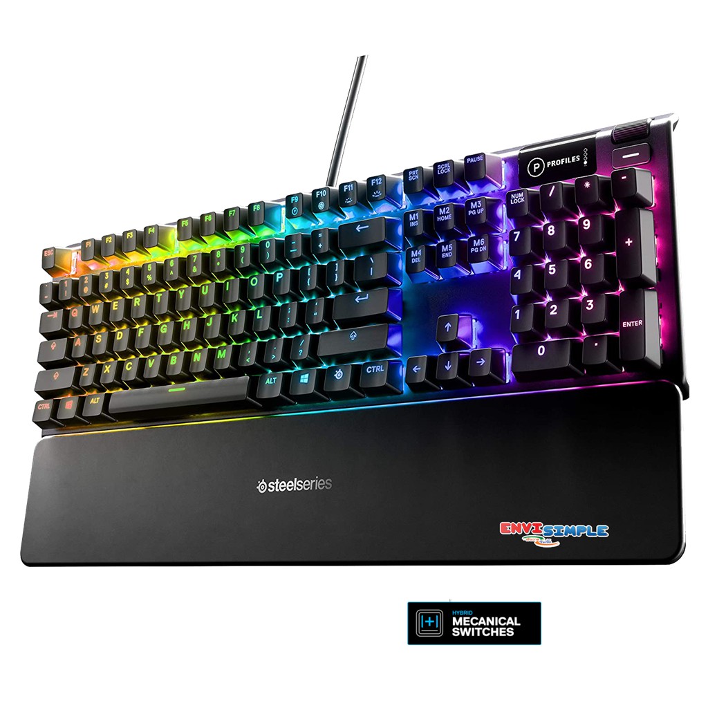 SteelSeries Apex 5 Hybrid mechanical gaming keyboard | Shopee Thailand