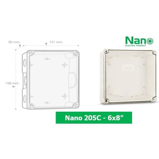 Nano กล่องกันน้ำฝาใส กล่องลอย กล่องพลาสติก 6x8 8x8 8x12 บล๊อกกันน้ำ นา ...