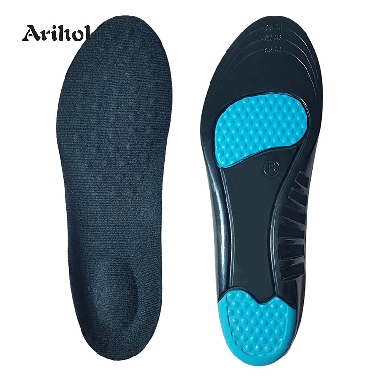 Women Men Gel Sport Insoles Shock Absorbing PU Running Basketball ...