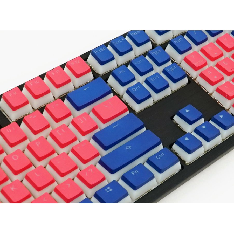 2021 DUCKY Pudding Red Blue Keycap - 108 Key PBT Seamless Doubleshot ...