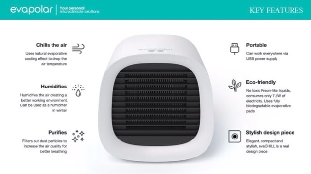 Evapolar evachill รุ่นใหม่ล่าสุดปี 2019 ของแท้ 100 สีขาว - yourtrendygadget - ThaiPick