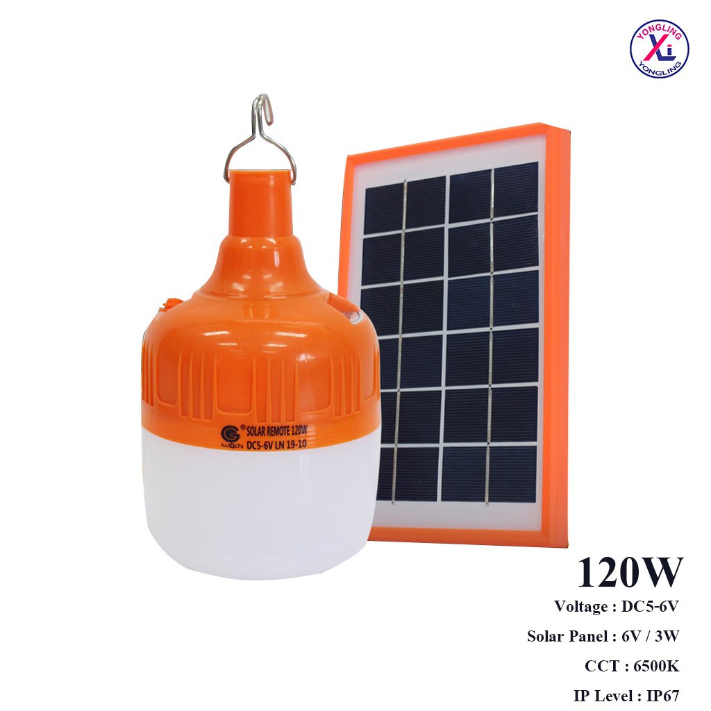 ไฟเส้น led~ IWACHI หลอดไฟ 120W พร้อม แผงโซล่าเซลล์ หลอดไฟพลังงานแสง ...