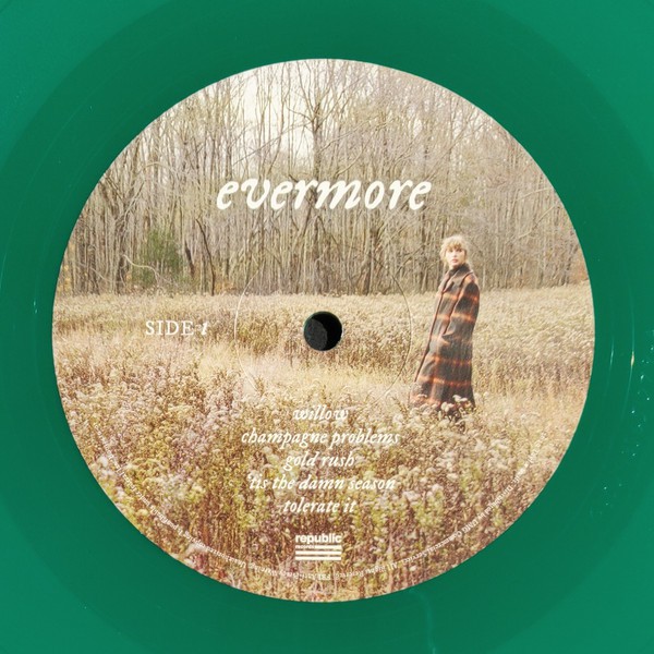 แผ่นเสียง Taylor Swift Evermore 2 LP Album Deluxe Edition Green vinyl ...