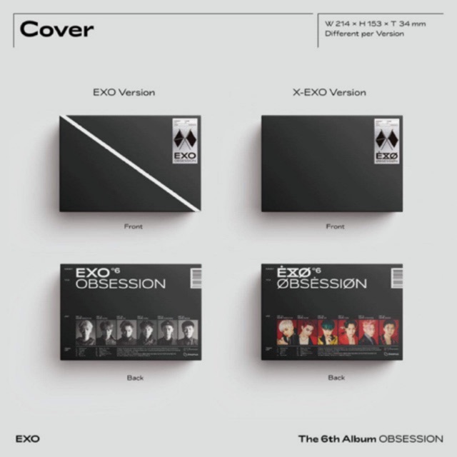 พร้อมส่ง เลือกการ์ดได้EXO 6th Album OBSESSION (EXO ver. X-EXO ver ...