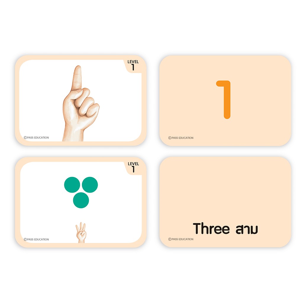 PASS EDUCATION บัตรภาพ Smart Flash Cards (2 แถม 1) สองภาษา มีภาพตัดเจาะ ...