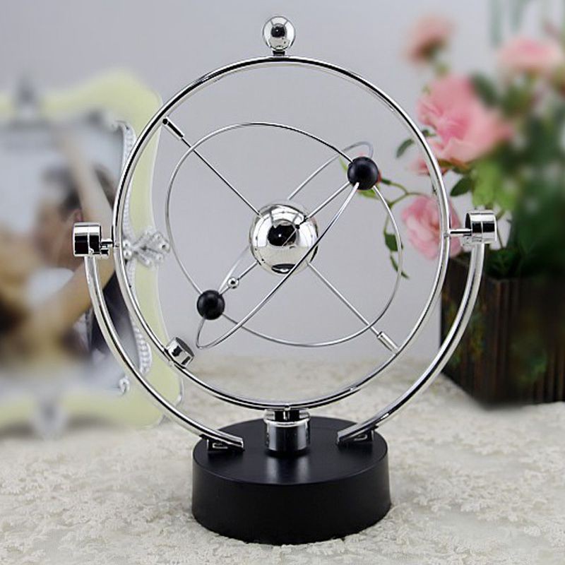 ღღPerpetual Motion Desk Sculpture Toy - Kinetic Art Galaxy Planet ...