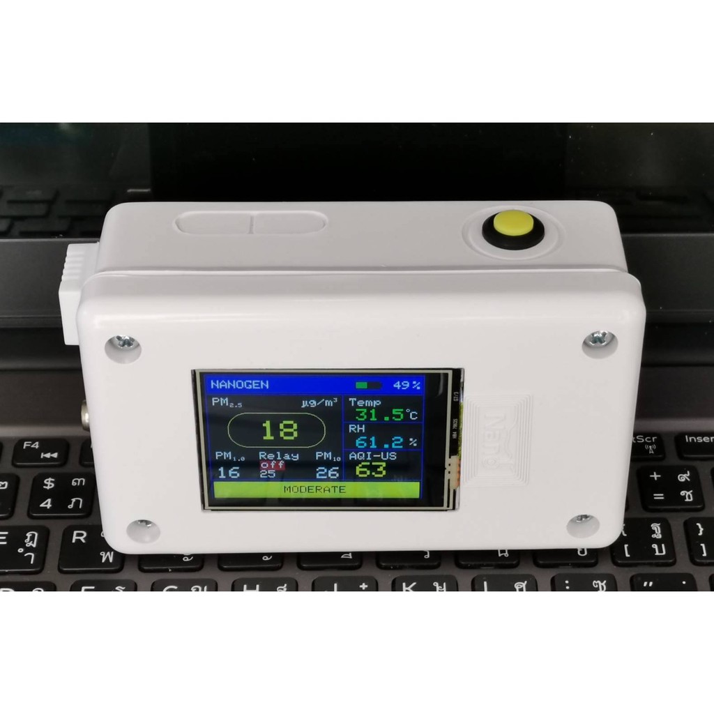 เครื่องวัดฝุ่น PM2.5ประสิทธิภาพสูง Dust Sensor Portable แบบพกพา,มีแบตใน ...