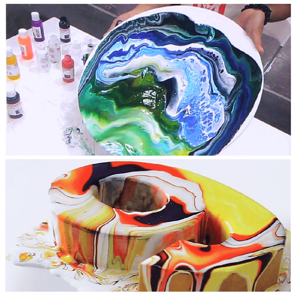 สีอะคริลิค Pouring Acrylic ART RANGER ชุด 6 สี (100ml) PMA06100R-1 เทสี ...