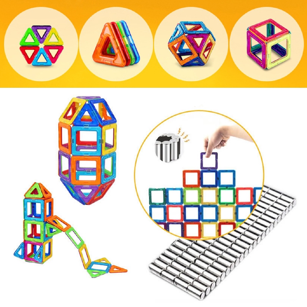 105/55/33Pcs Christmas Gifts DIY Magnetic Building Blocks Cube Collage ...