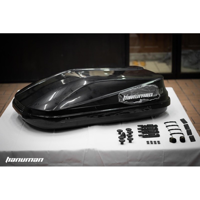 กล่องหลังคา Hanuman Roof Box 400Lสำหรับติดตั้งบนแร็คหลังคา มีกุญแจ ทน ...