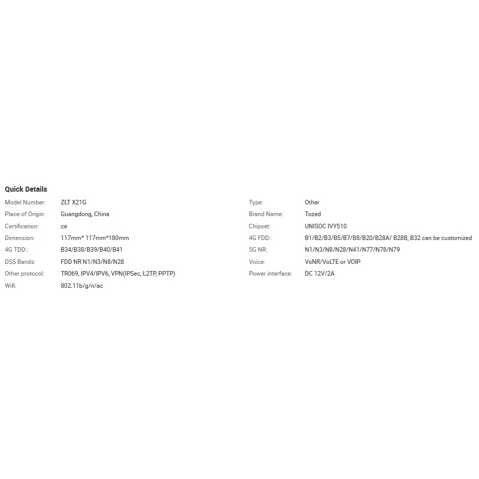 Unlock ZLT X21 CPE 5G Indoor CPE Sub 6GHz NSASA modem 5g wifi sim card ...