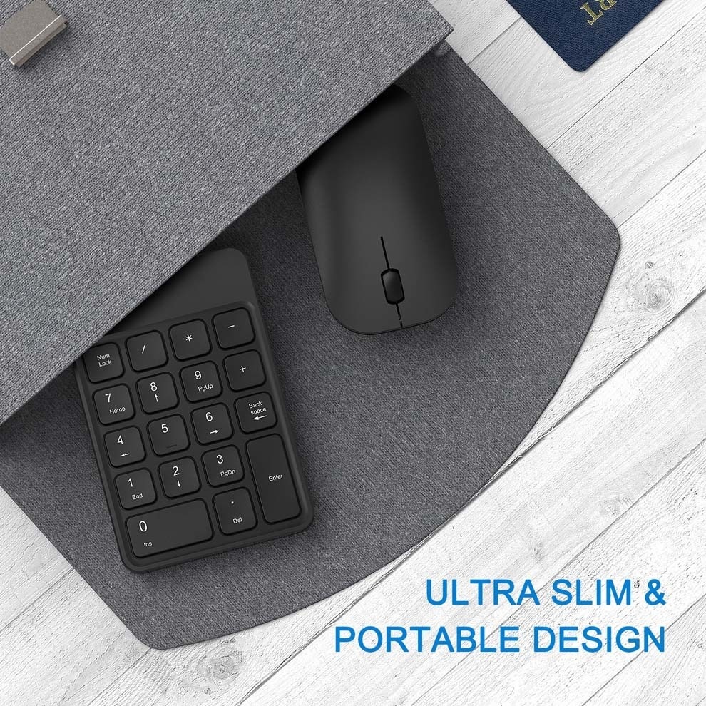 Seenda Jelly Comb 2.4GHz USB Numeric Keypad and Mouse Rechargeable ...
