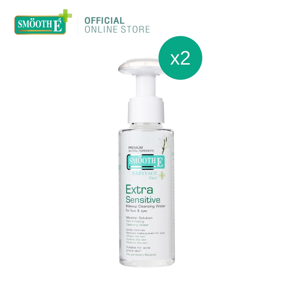 Smooth e Extra Sensitive Makeup Cleansing Water 80 Ml. สมูทอี คลีนซิ่ง ...
