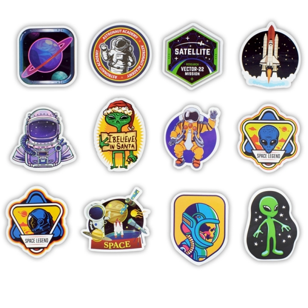 50pcs/set Outer Space Stickers Toys for Scrapbooking Skateboard Laptop ...