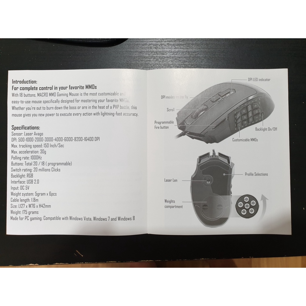 Gaming Mouse Laser Sensor Pro(สินค้าราคาเคลียร์โปรดอ่านรายละเอียดก่อน ...