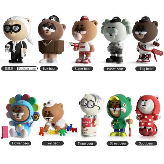 พร้อมส่ง กล่องสุ่มแบบแยกตัว Bernie Bear Trend Art - chocomintbkk - ThaiPick