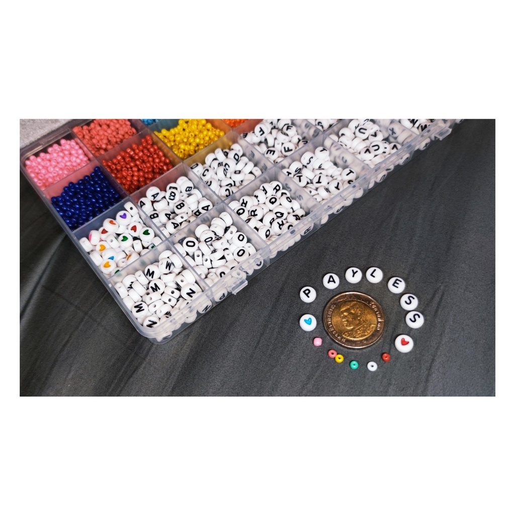 ใหม่ NEW ชุดร้อยลูกปัด ชุดลูกปัด DIY 28 ช่อง มีมากกว่า 5000 เม็ดในกล่อง ...