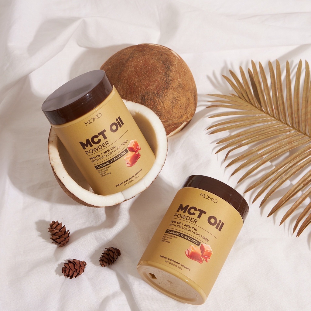 MCT OIL POWDER Unflavored Caramel flavored (รสธรรมชาติ)(รสคาราเมล ...