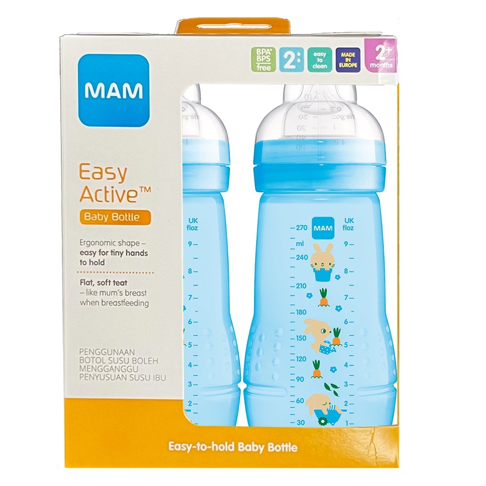 MAM ขวดนม BPA free 9.5 ออนซ์ (270ml) 2 ขวด (มี 3 สี) - s2zdqzmqkl1g - ThaiPick