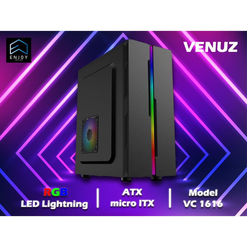 CASE COMPUTER (เคสคอมพิวเตอร์) ATX VENUZ VC1616 ไฟ RGB - enjoycom.film ...