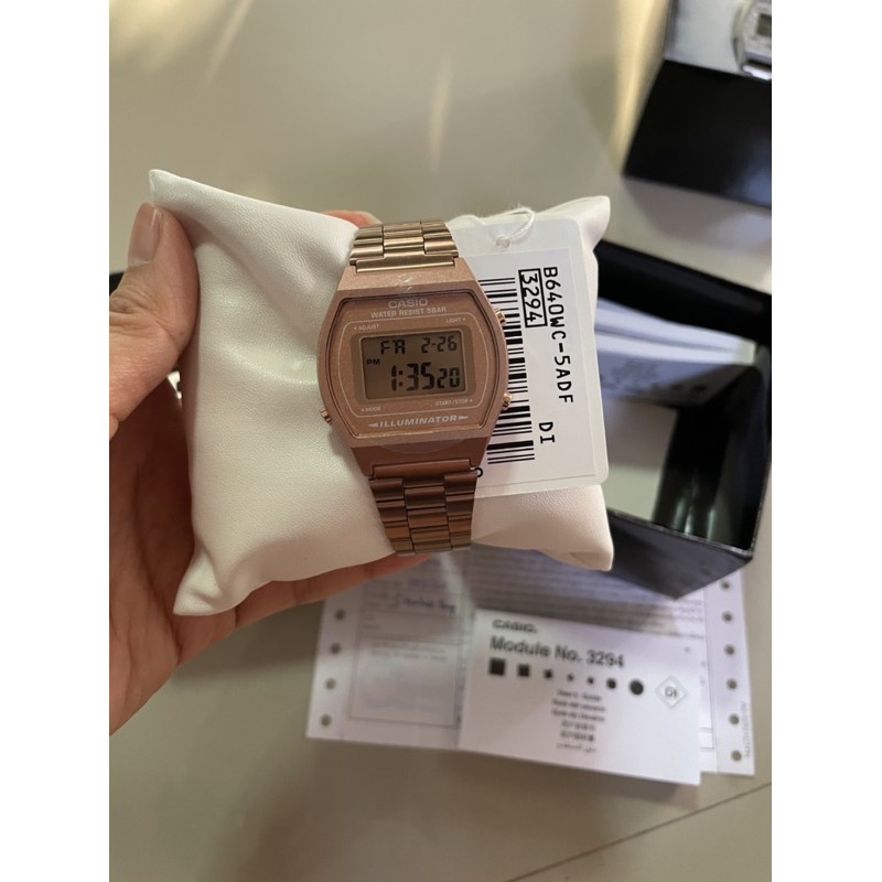 Casio รุ่น B640 B640WC-5ADF สี Pink-Gold B640WB-1ADF สีดำ และ B640WDG ...