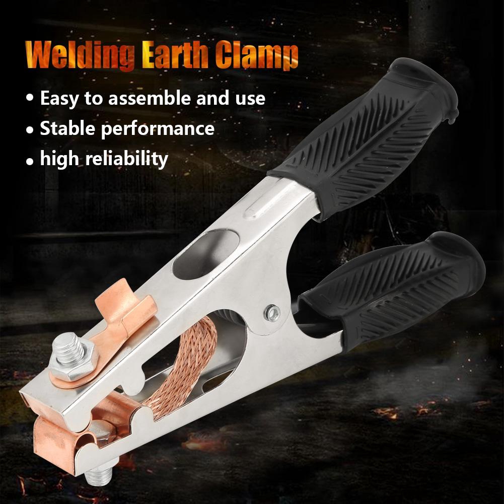 500A Electroplated Ground Clamp Copper Welding Earth Clip for Manual ...