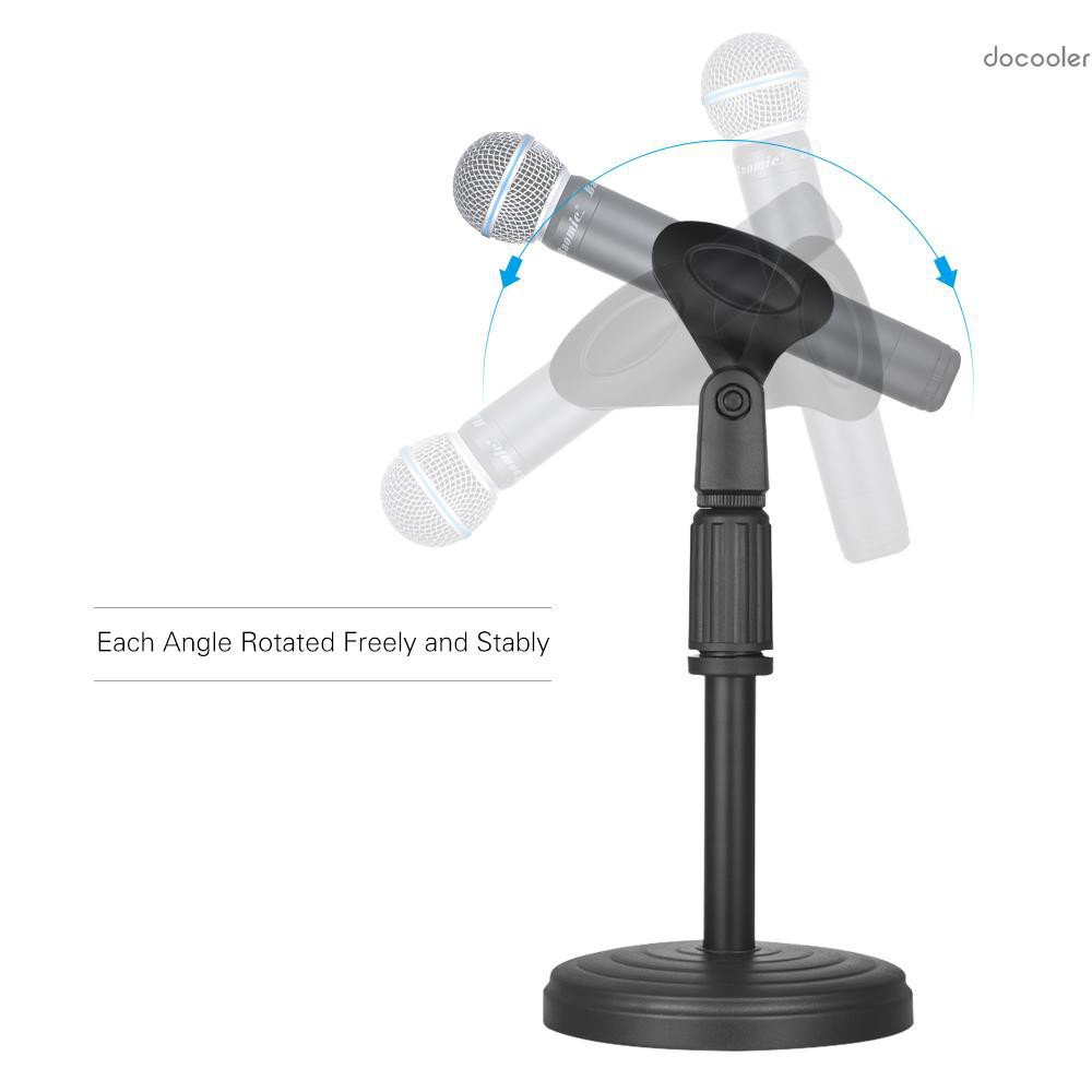 codPortable Fixed Desk Microphone Stand Mic Holder with Clip 205mm ...