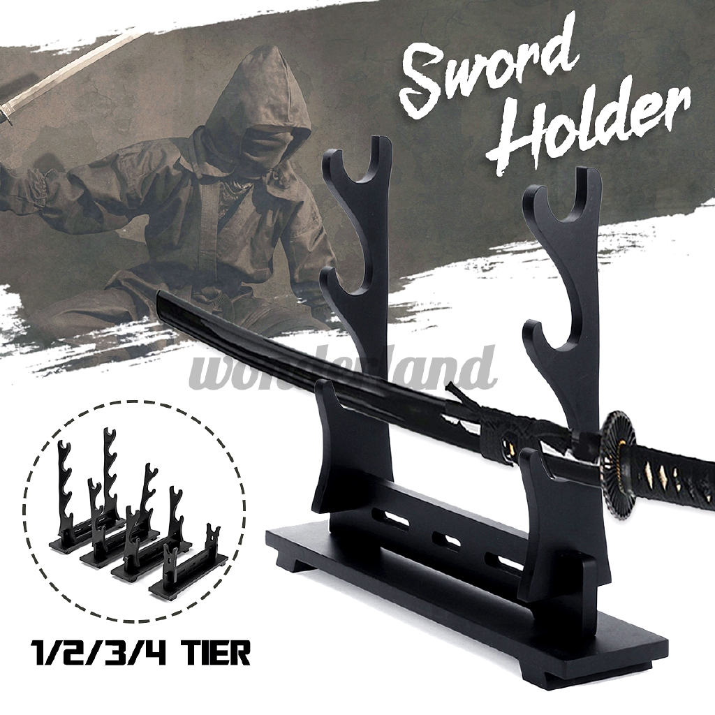 Wood Sword Multi-layer Katana Real Samurai Stand Rack Holder yTLJ ...