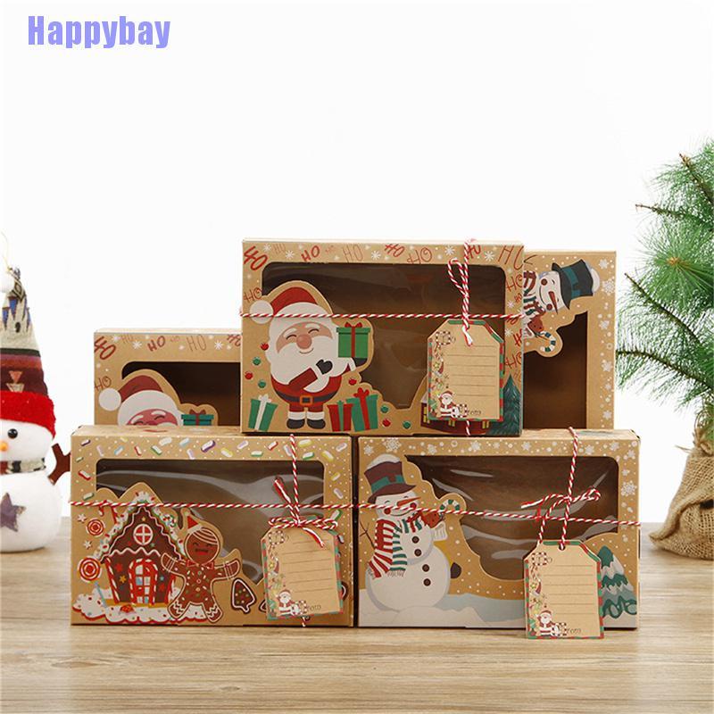 ( Happybay ) Kraft Paper Portable Christmas Gift Box Party Favor ...