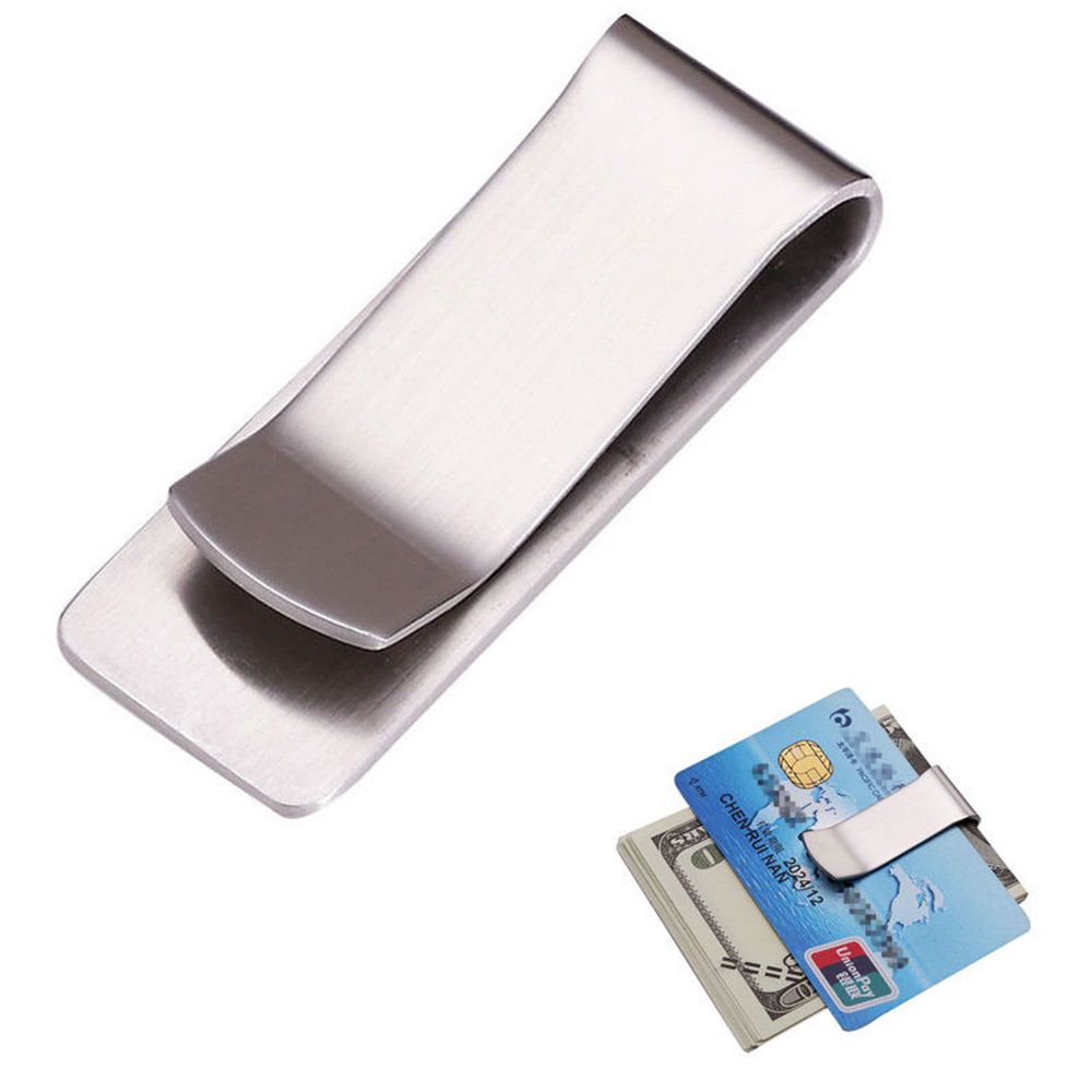 YOLA New Money Clip Silver Slim Wallet Cash Holder Men Fashion ID ...