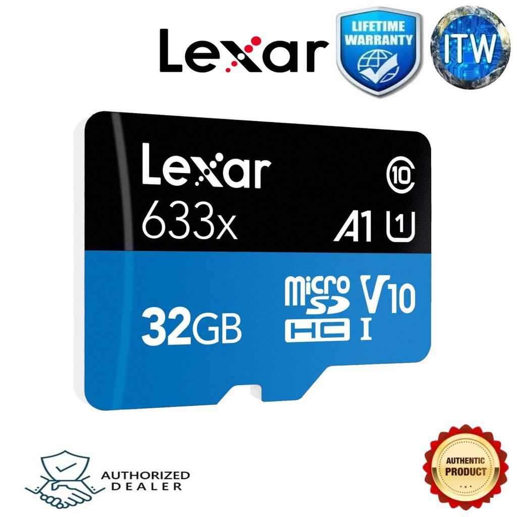 Lexar High-Performance 32GB 633x microSDHC/microSDXC UHS-I Cards High Performance Micro SD Card ...